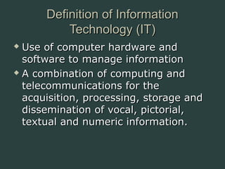 1 history of information technology | PPT