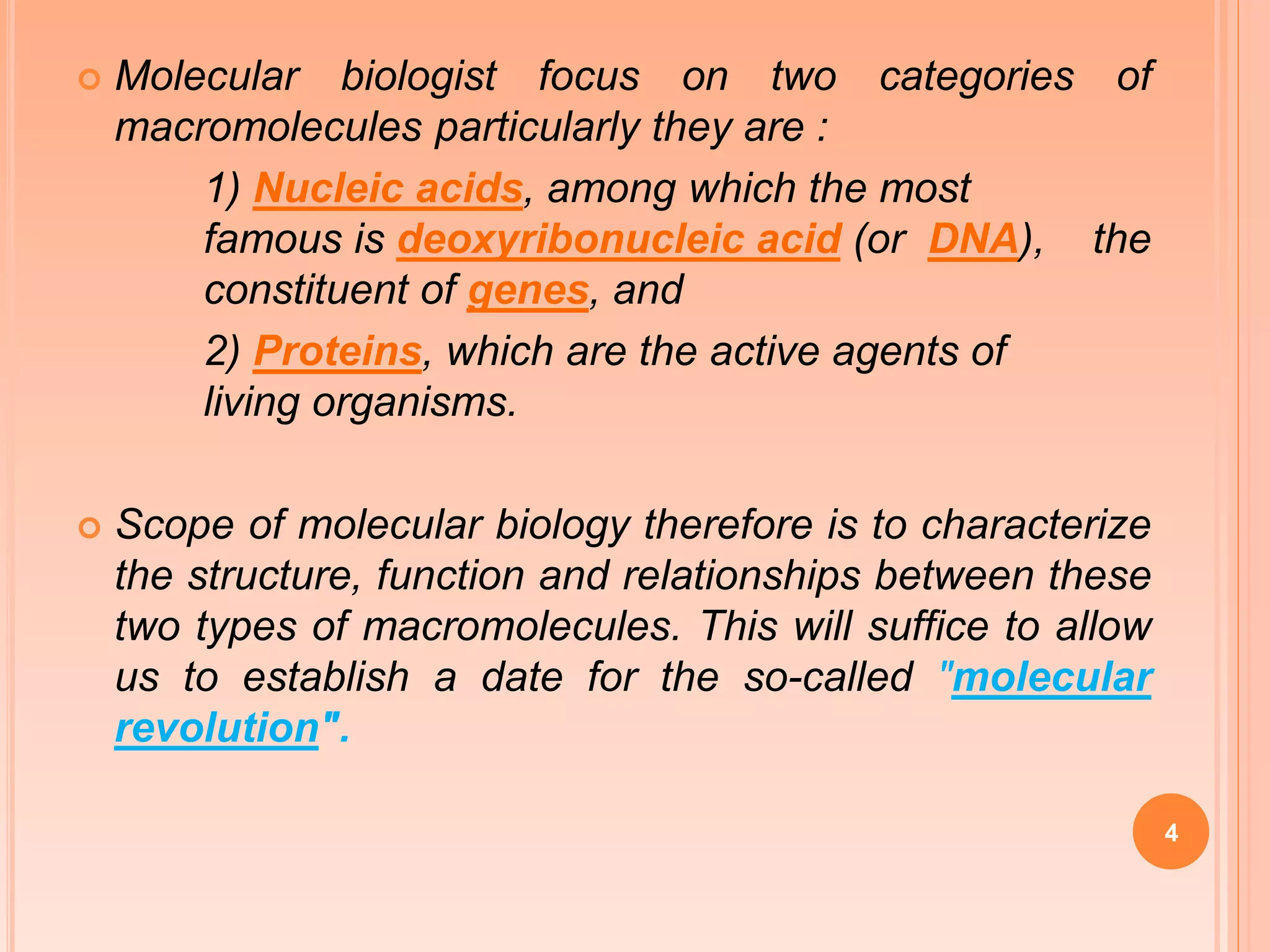 History of molecular biology | PPTX