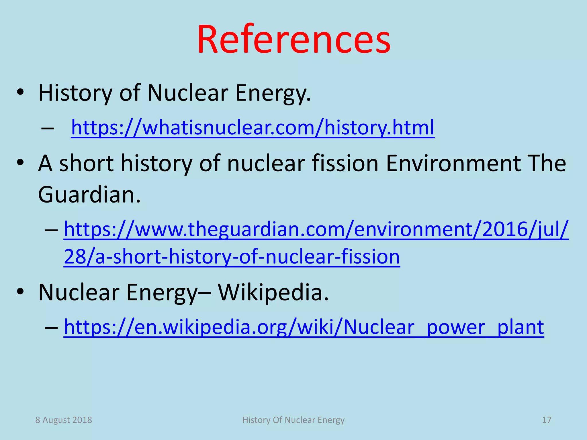 History Of Nuclear Energy | PPTX