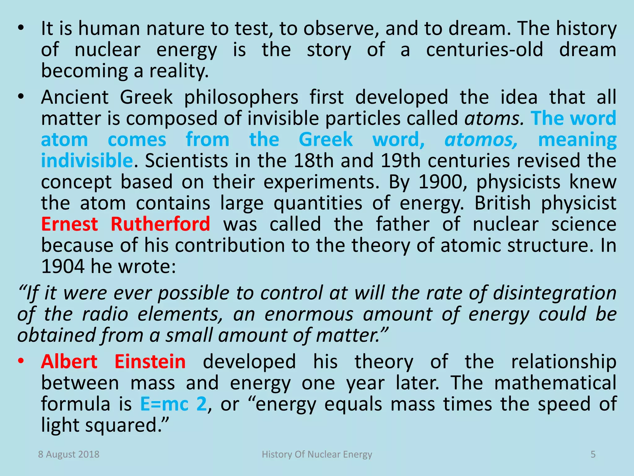 History Of Nuclear Energy | PPTX