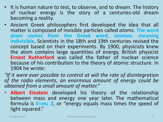 History Of Nuclear Energy | PPTX