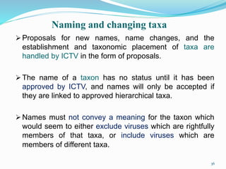 Virology, History, classification, Nomenclature_Baltimore_ICTV | PPTX