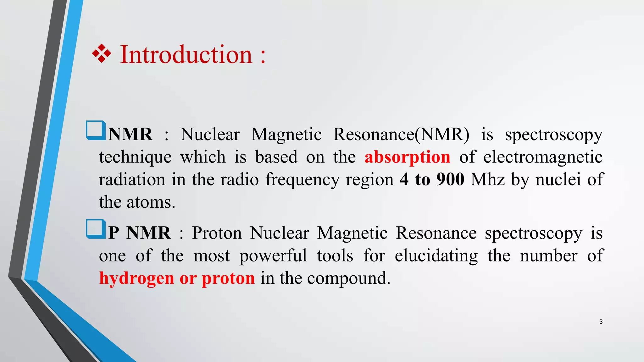 Structural elucidation by NMR(1HNMR) | PPTX