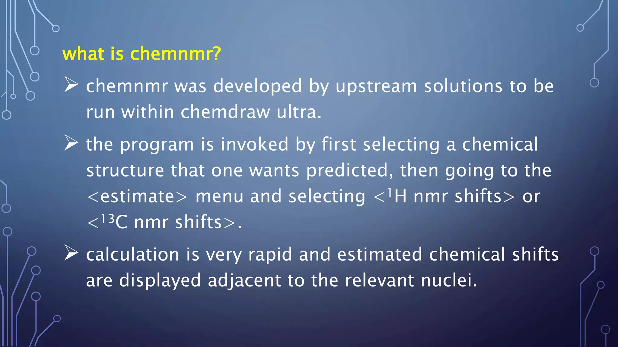 1 h nmr spectrum using chemdraw | PPTX