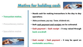 motive for holding cash | PPTX