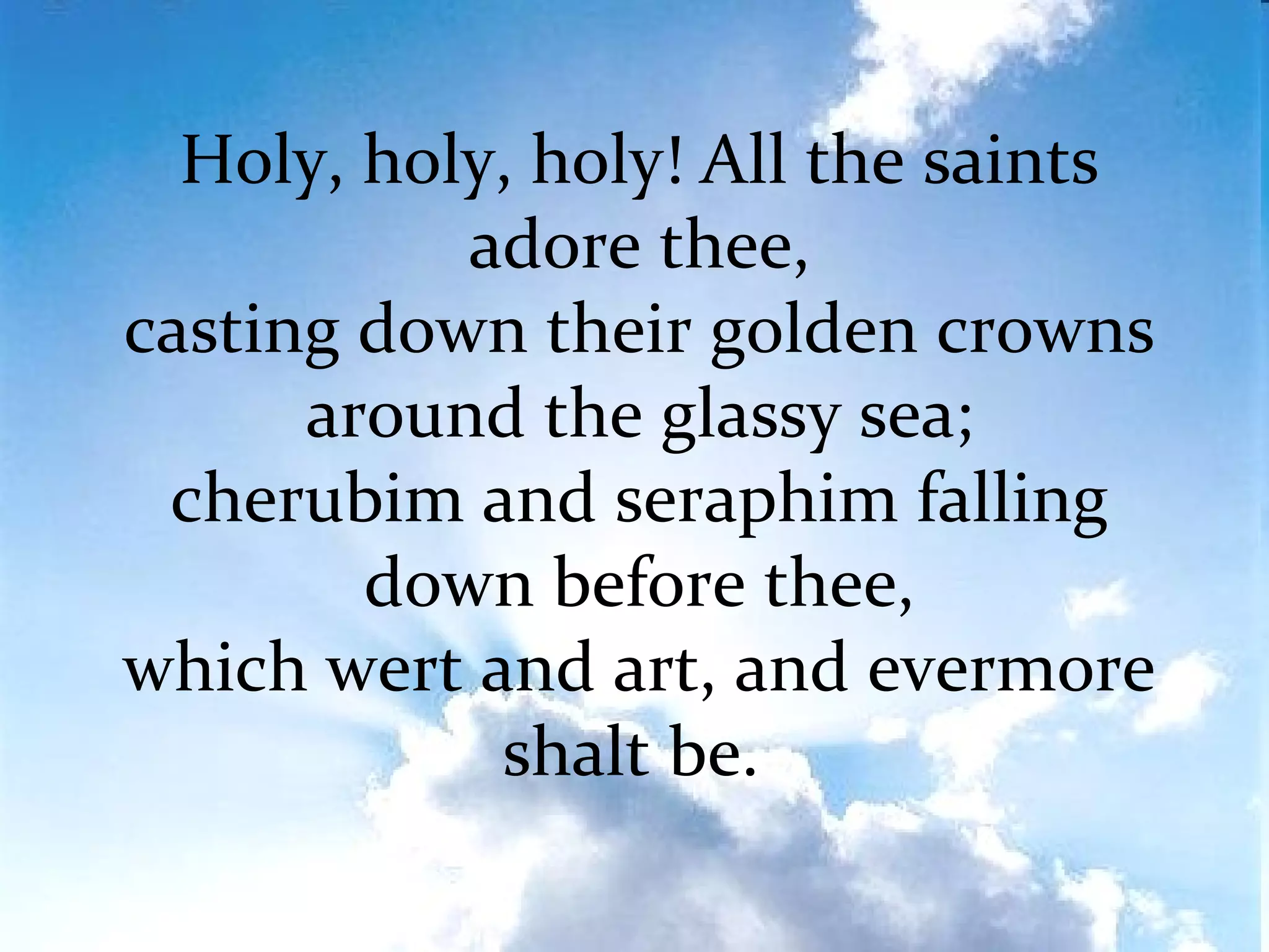 1. Holy, Holy, Holy | PPT