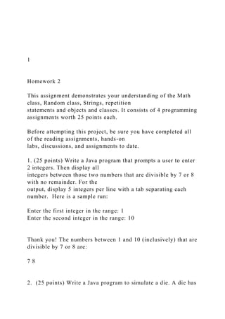 1 Homework 2 This assignment demonstrates your unde.docx