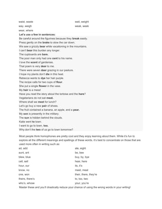 1 homophones | DOC