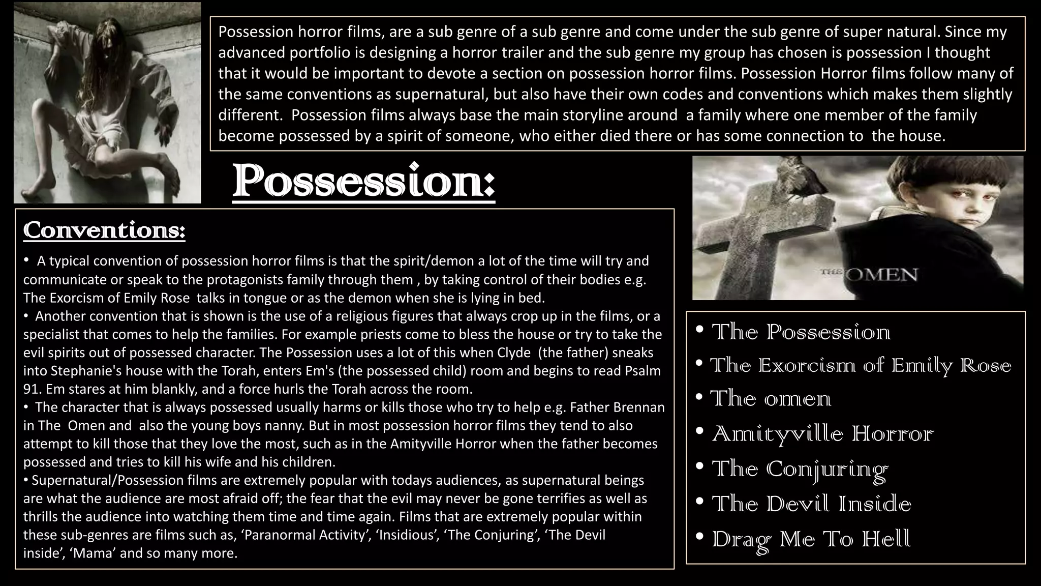 1 horror sub genre [repaired] | PPT