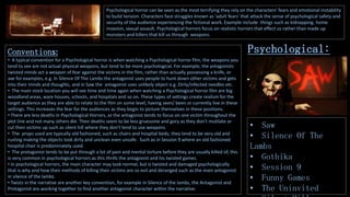 1 horror sub genre [repaired] | PPT