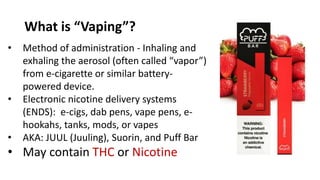 Vapes and E-Cigs: 101 | PPTX