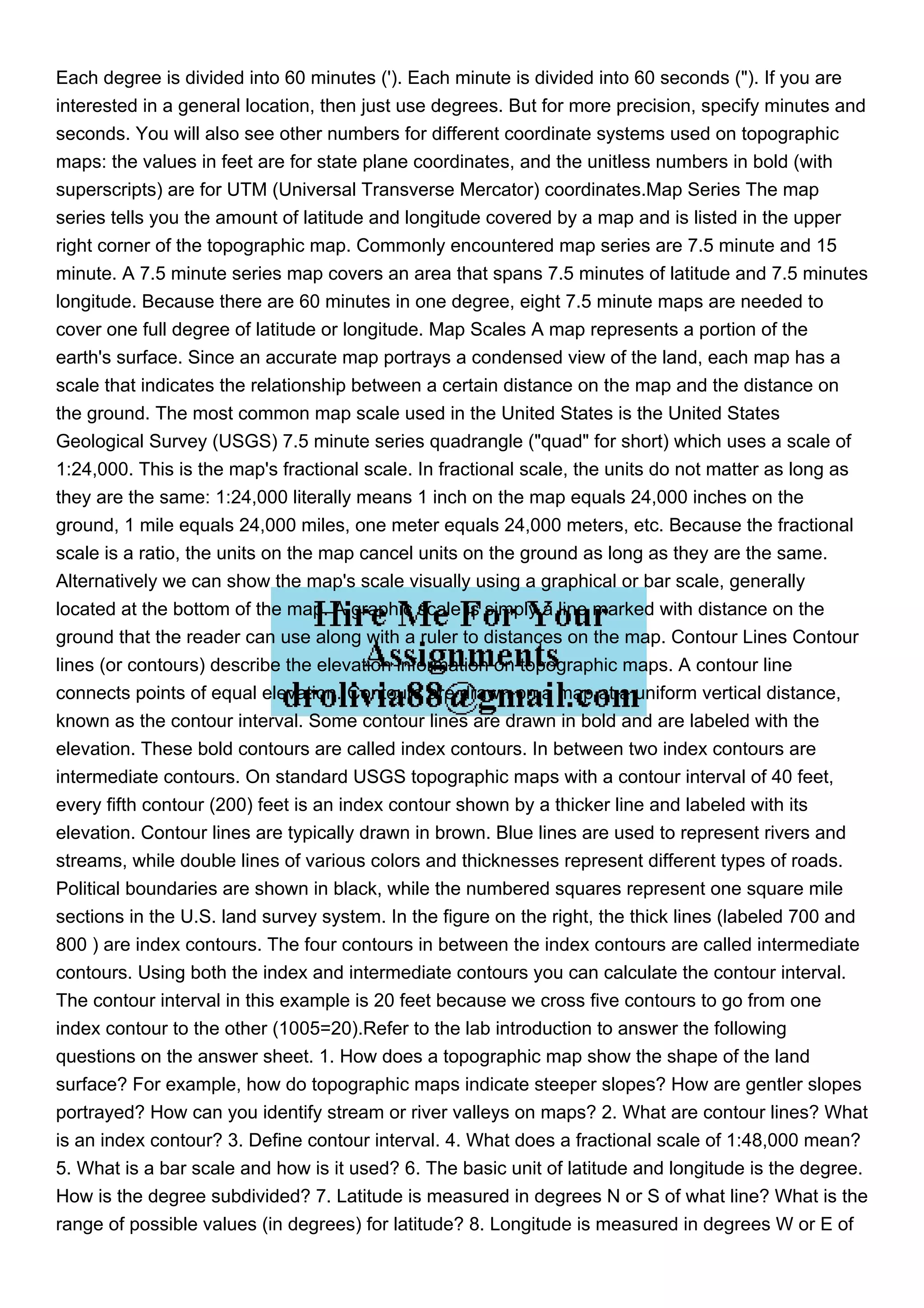 1 How does a topographic map show the shape of the land sur.pdf