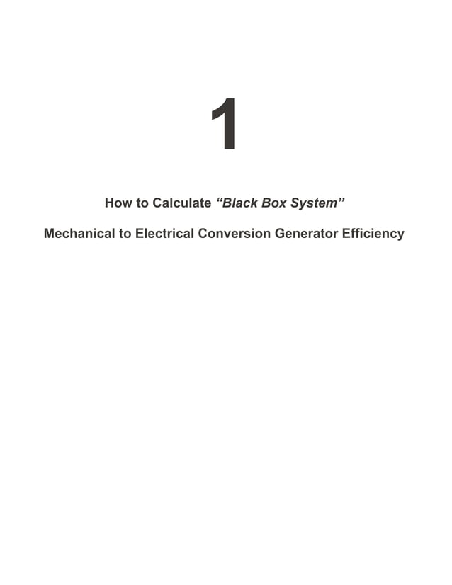 1 How to Calculate Generator Efficiency & What Infinite Efficiency ...