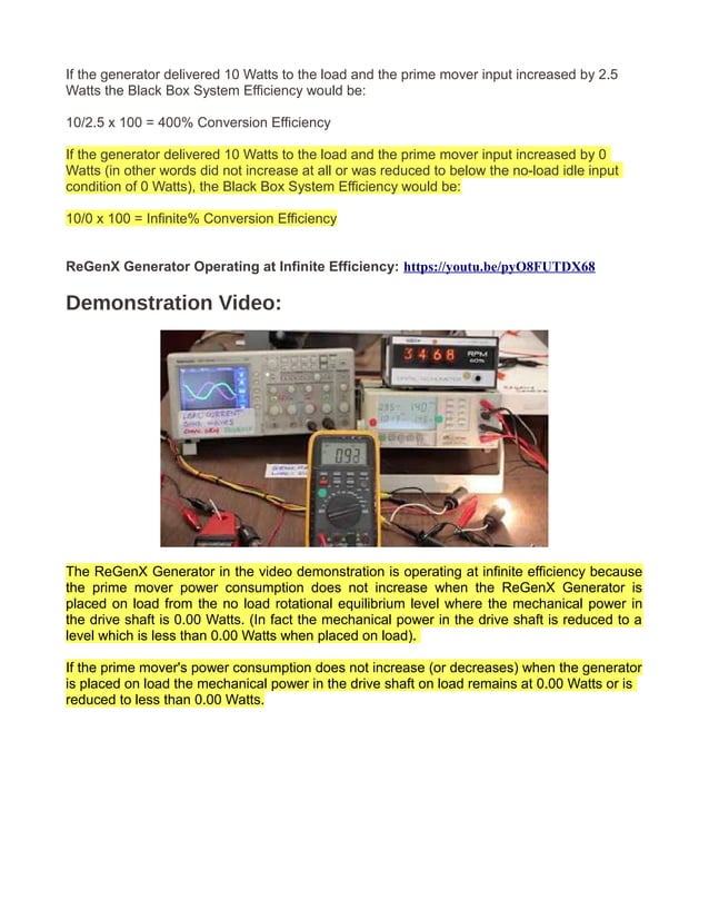1 How to Calculate Generator Efficiency & What Infinite Efficiency ...
