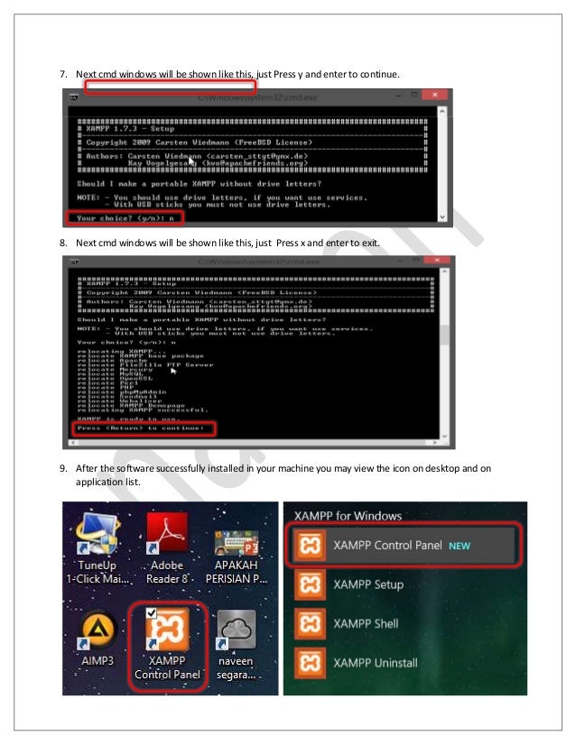 how to instal xampp step by step with picture