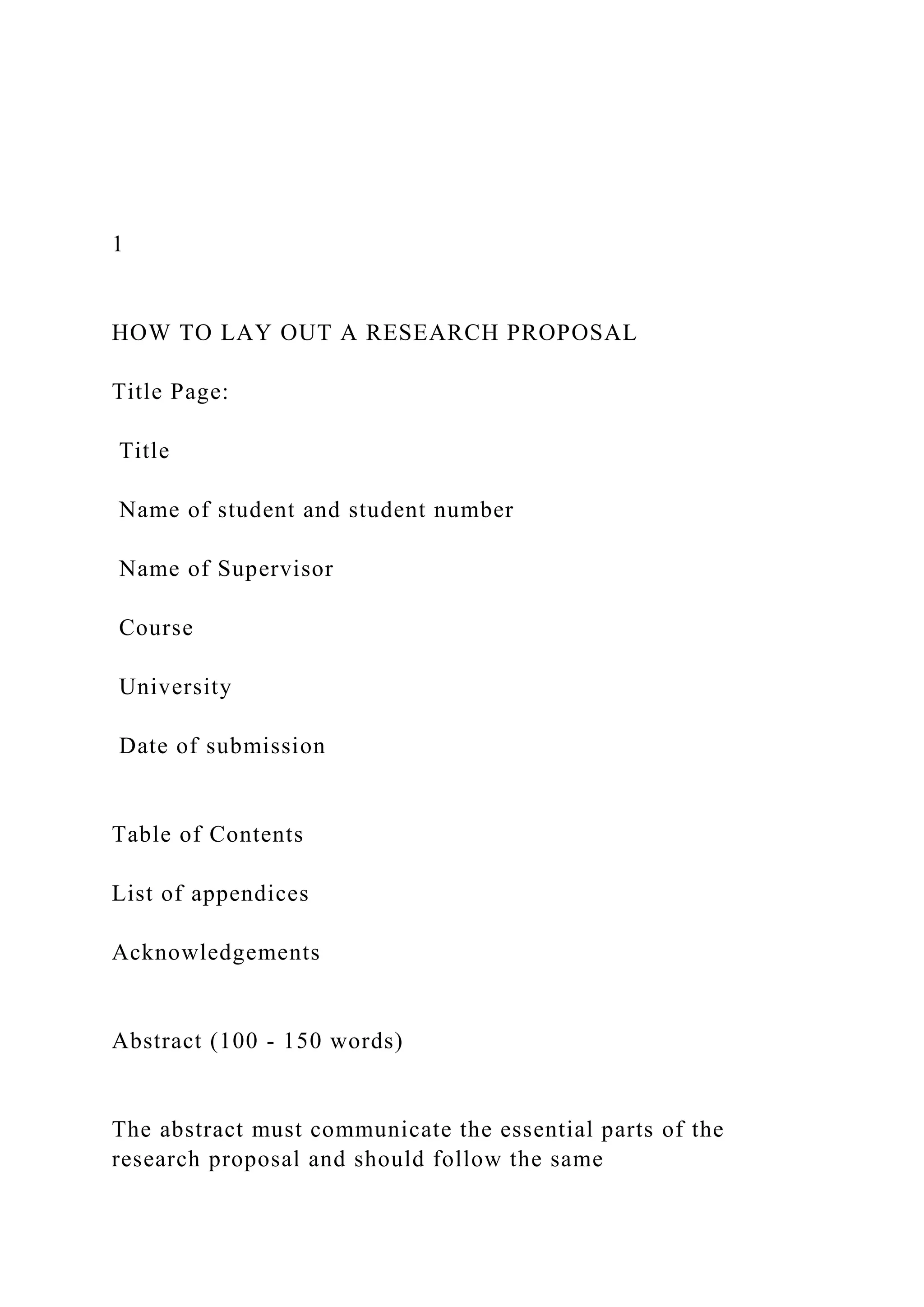 1 HOW TO LAY OUT A RESEARCH PROPOSAL Title Page .docx