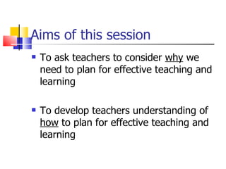1 how to plan for effective teaching | PPT