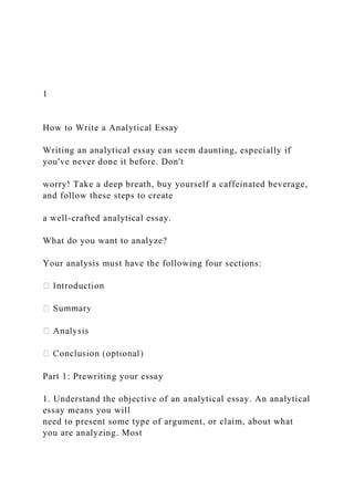1 How to Write a Analytical Essay Writing an analyti.docx