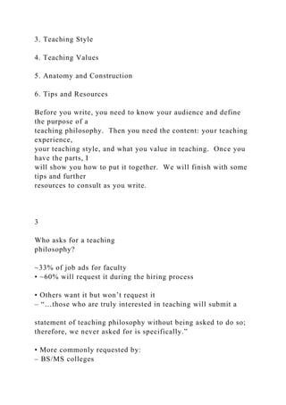 1How to Write a Statement of Teaching PhilosophyA pr.docx | Educational ...