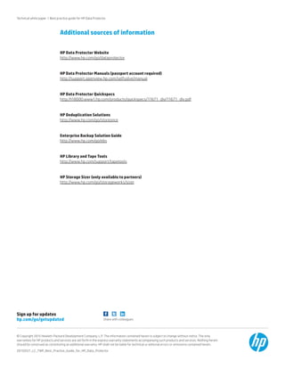 HPE Data Protector Best Practice Guide | PDF