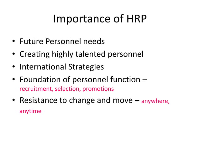 hrp concept and objective | PPTX