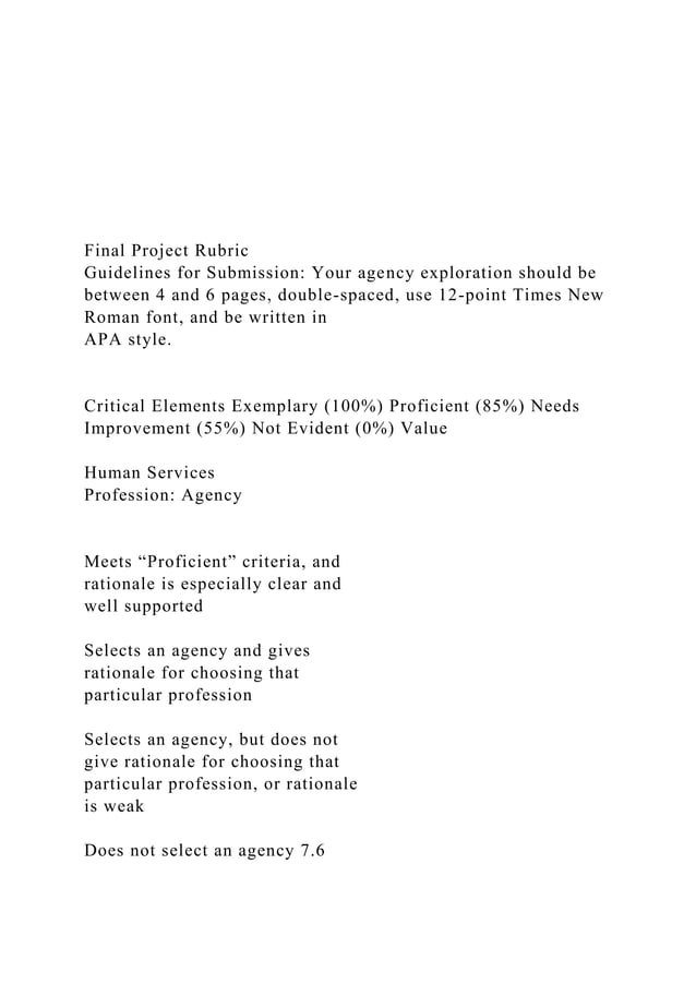 1 HSE 101 Final Project Guidelines and Rubric .docx