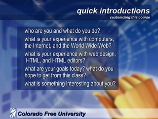 Essentials of HTML (2007) | PPT