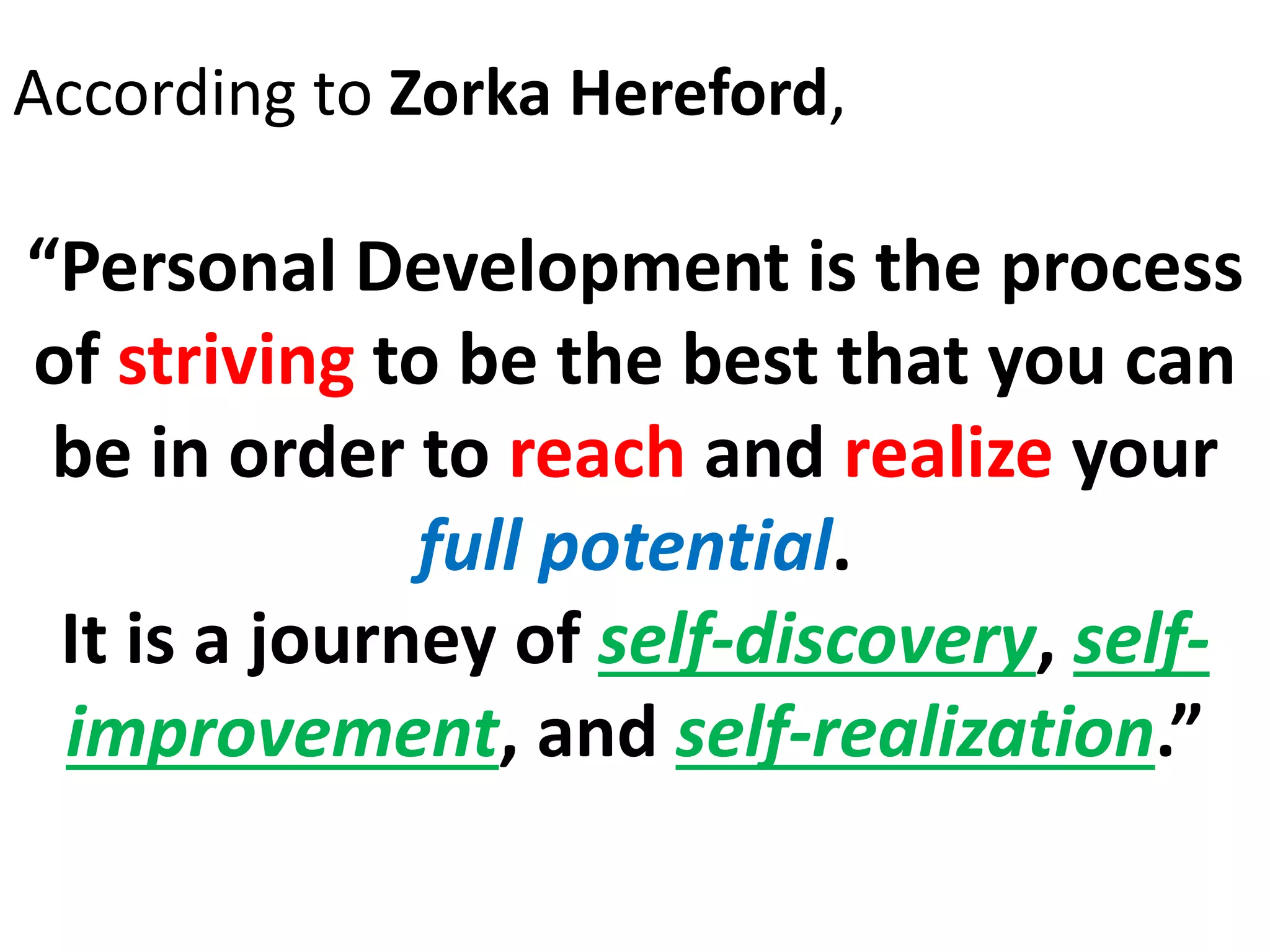 human and personal development | PPTX