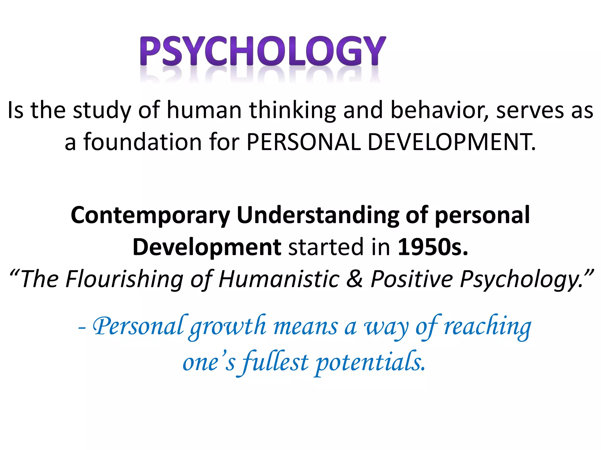 human and personal development | PPTX