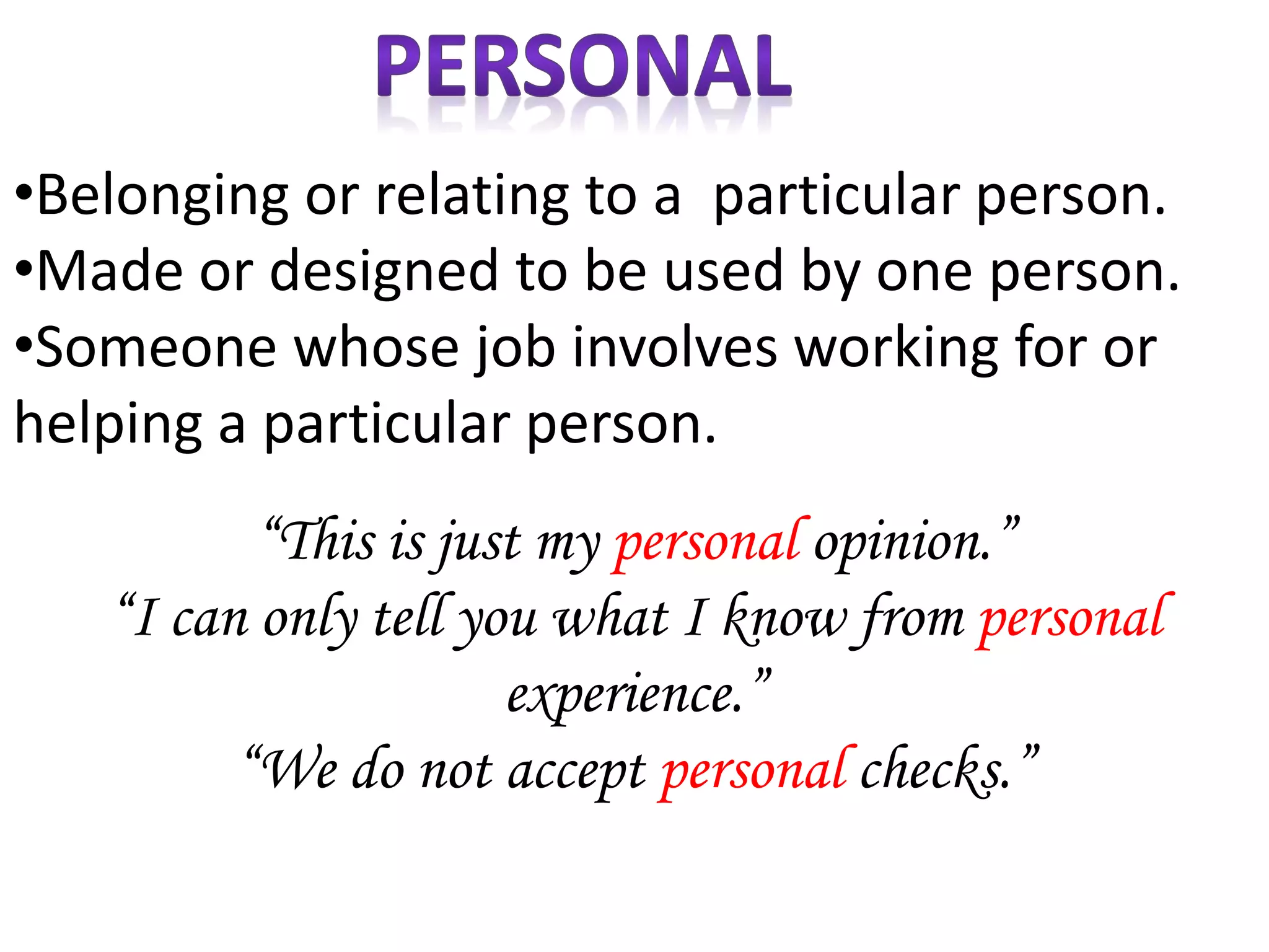 human and personal development | PPTX