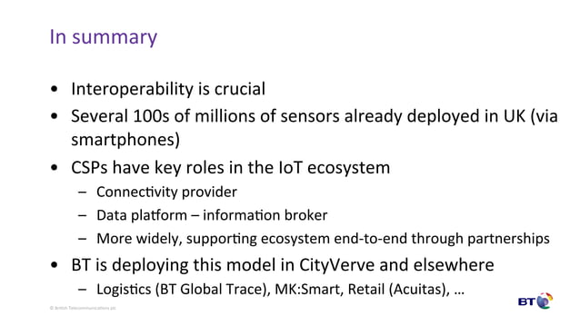 Connectivity and IoT Ecosystems | PPT