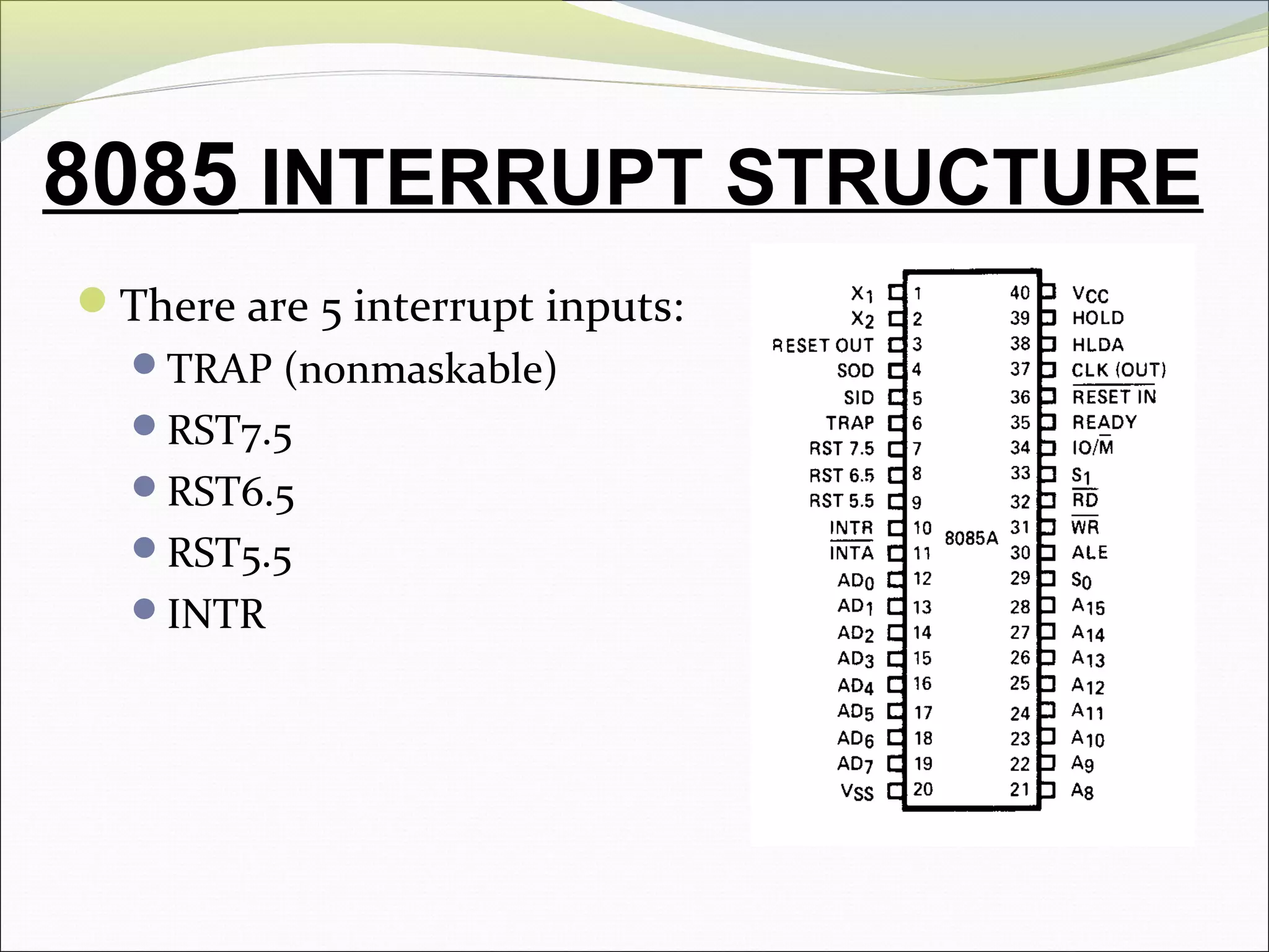 8085 interrupts | PPT