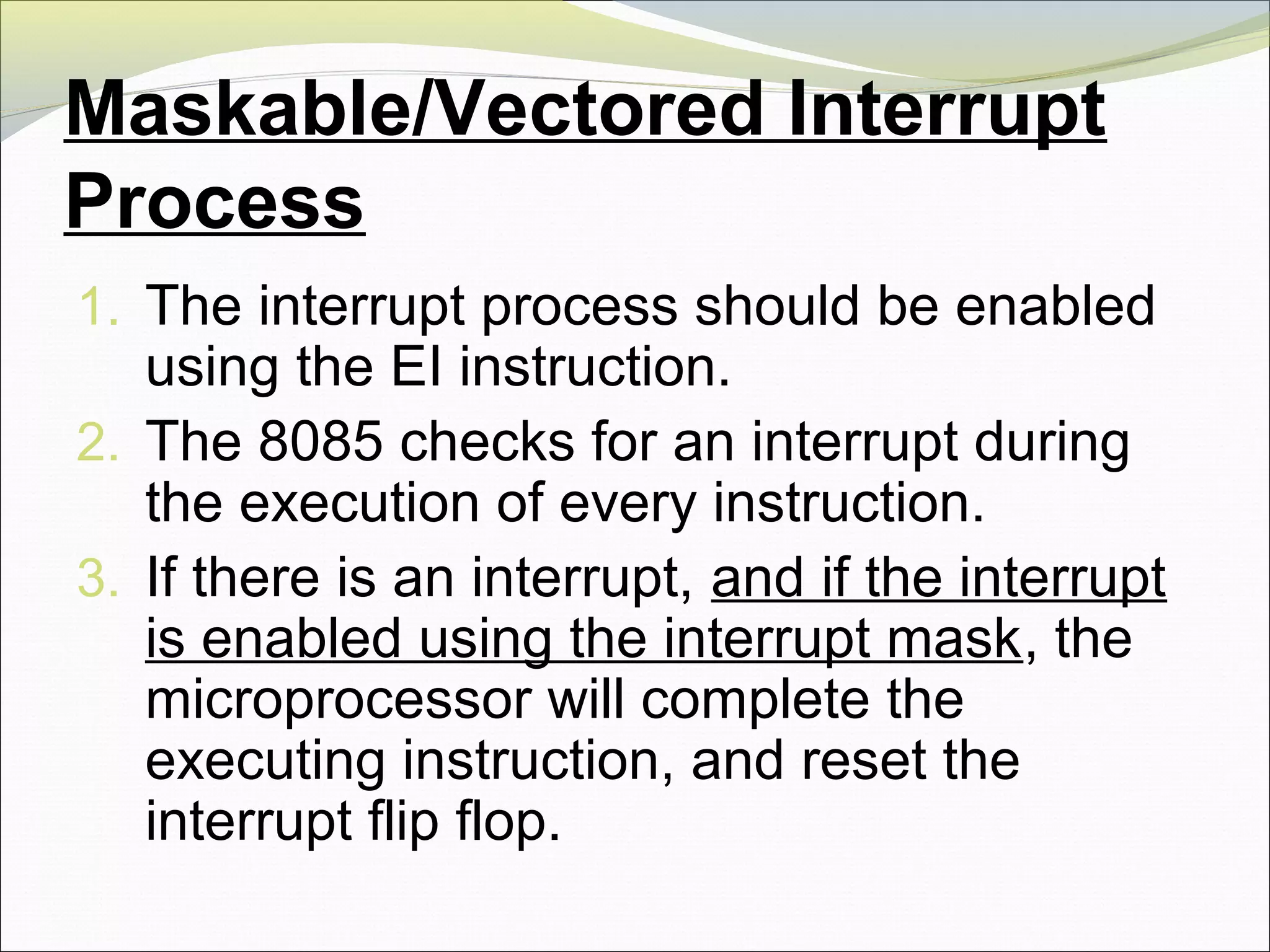 8085 interrupts | PPT