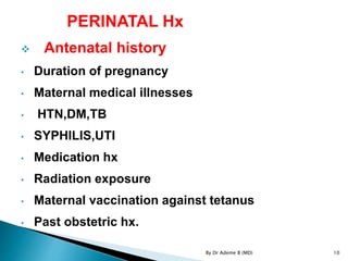 1 Hx & PE in pediatrics | PPTX