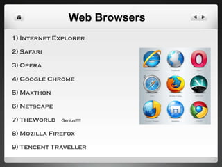 Uploading, Downloading And Web Browsers | PPTX