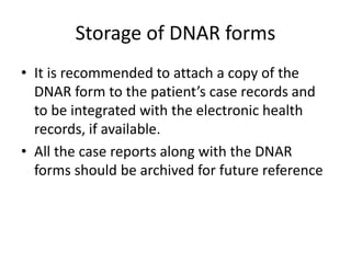 icmr consensus guidelines on ‘do not attempt | PPTX