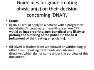 icmr consensus guidelines on ‘do not attempt | PPTX