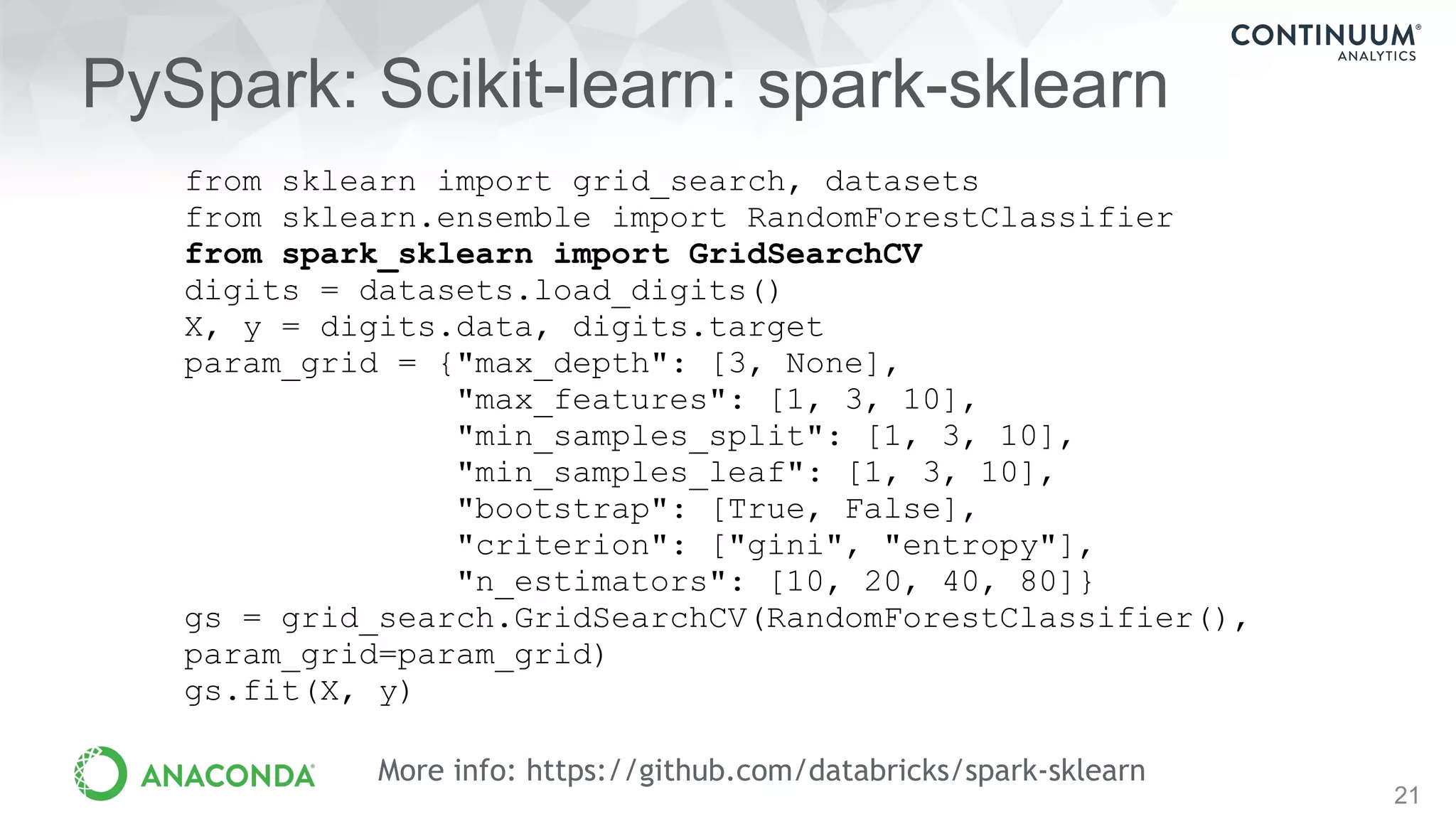 Connecting Python To The Spark Ecosystem Ppt