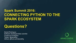 Connecting Python To The Spark Ecosystem | PDF
