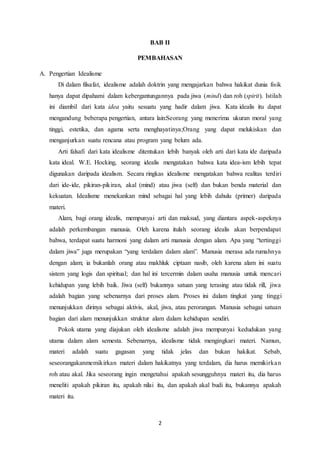 idealisme | DOCX