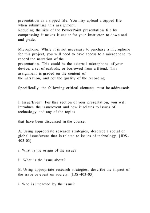 1 IDS 403 Final Project Part Two Guidelines and Rubric | PDF
