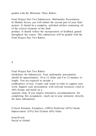 1 IDS 403 Final Project Part Two Guidelines and Rubric | PDF