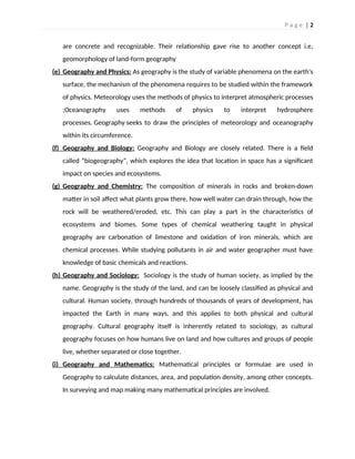 1(iii). The relationship of Geography with other sciences.docx