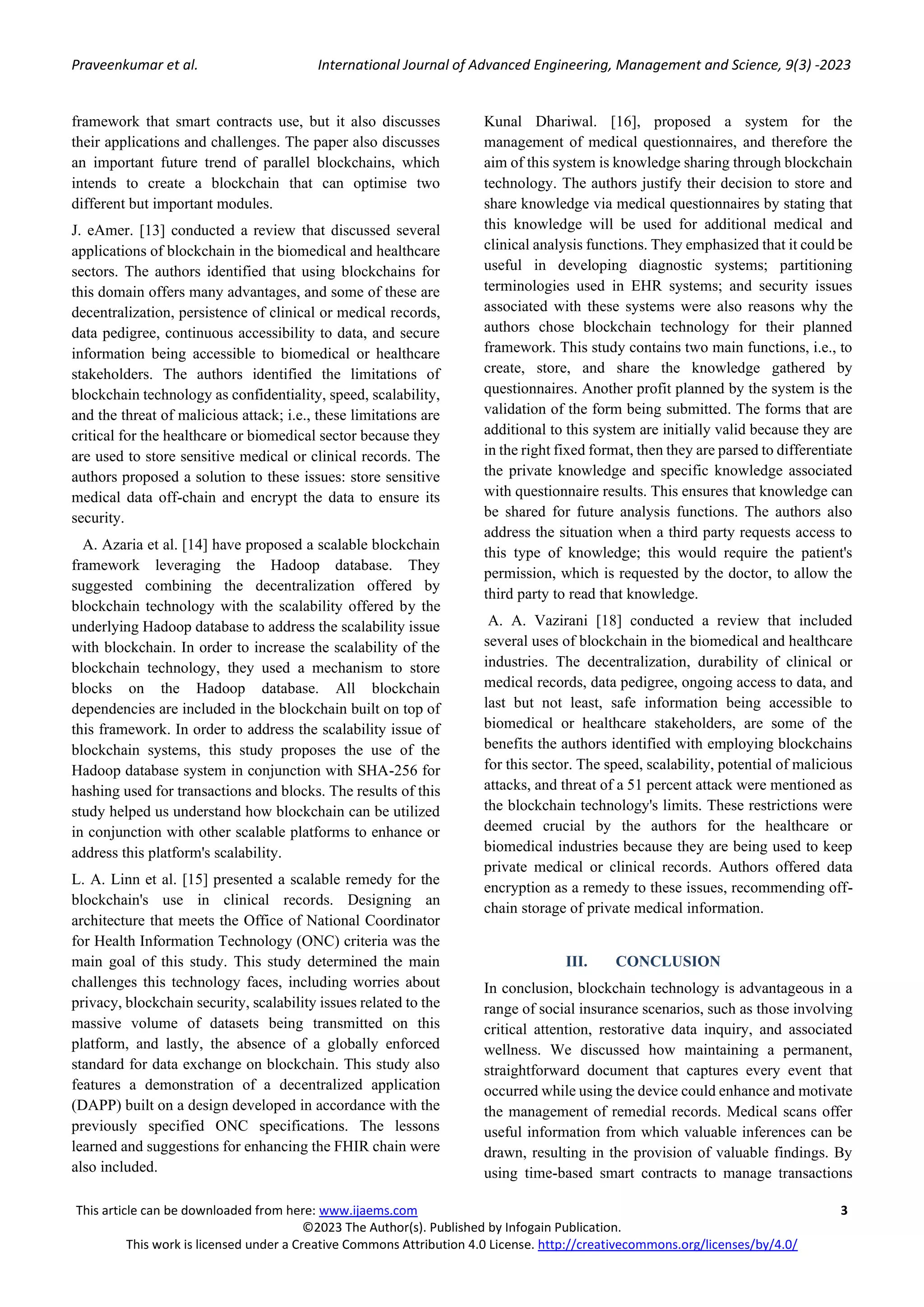 A Survey on Decentralized e-health record with health insurance ...