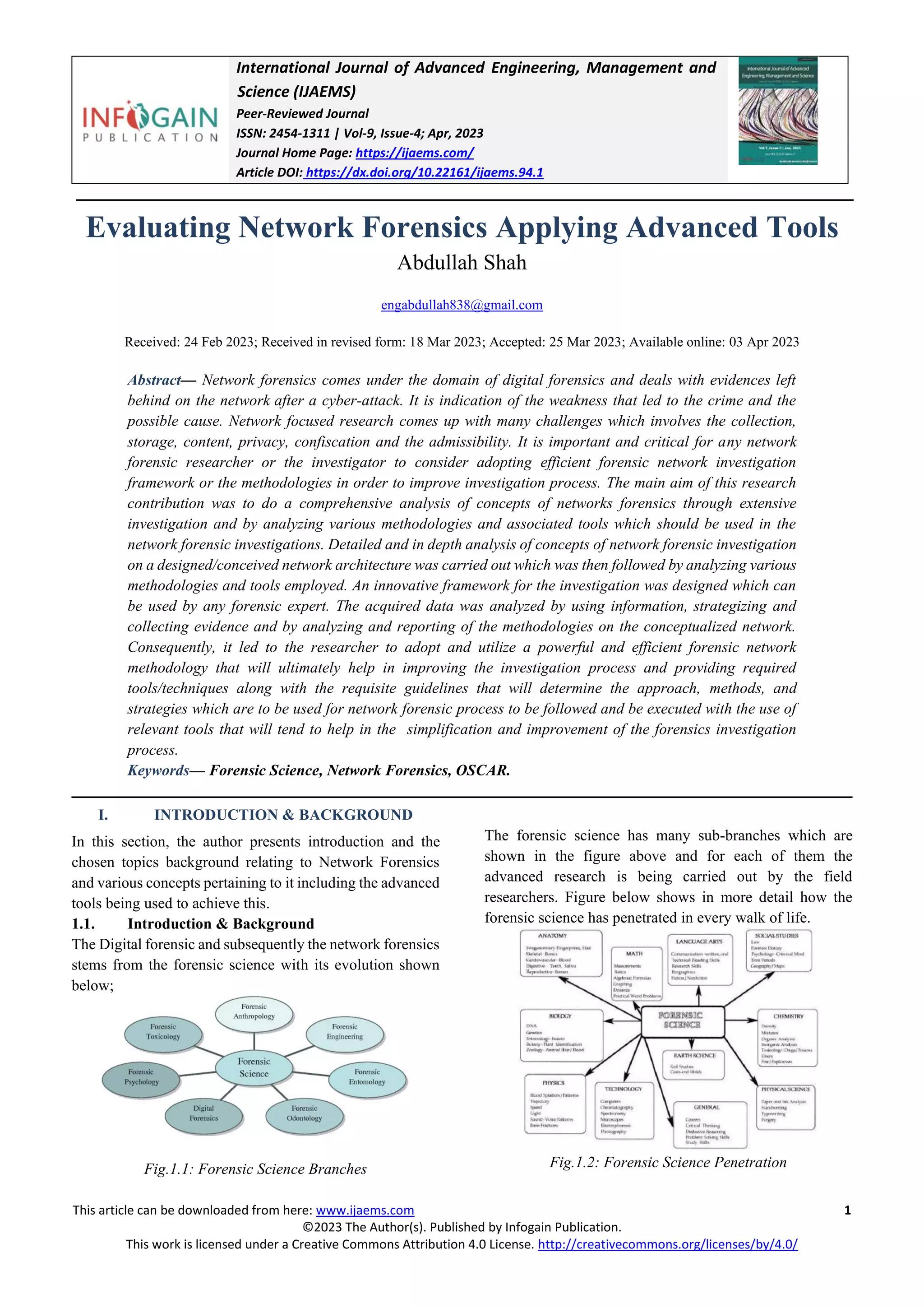 Evaluating Network Forensics Applying Advanced Tools | PDF | Computer Networking | Computing