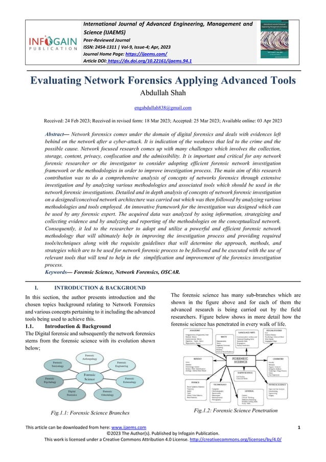 Evaluating Network Forensics Applying Advanced Tools | PDF | Computer Networking | Computing