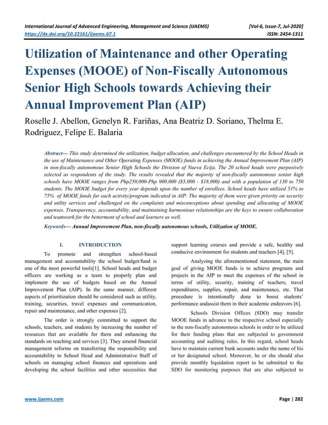 Utilization Of Maintenance And Other Operating Expenses MOOE Of Non utilization-of-maintenance-and-other-operating-expenses-mooe-of-non
