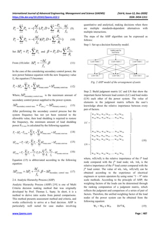 Load shedding in power system considering the generator control and AHP algorithm | PDF ...