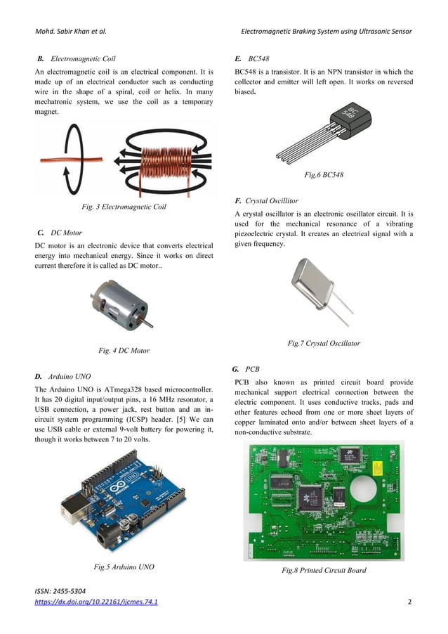Electromagnetic Braking System using Ultrasonic Sensor | PDF
