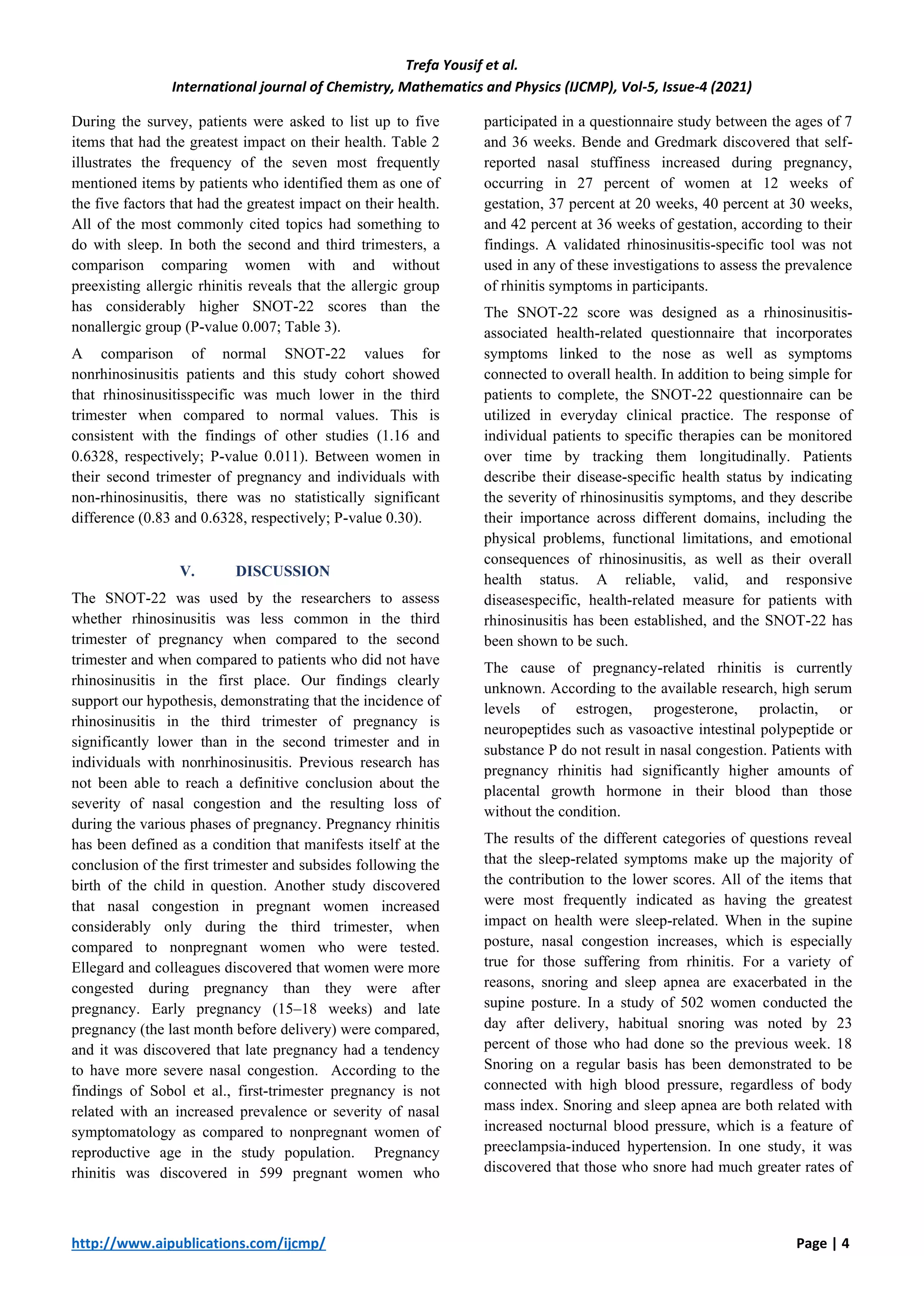 Chronic Rhinosinusitis and Its Impact on Pregnancy | PDF